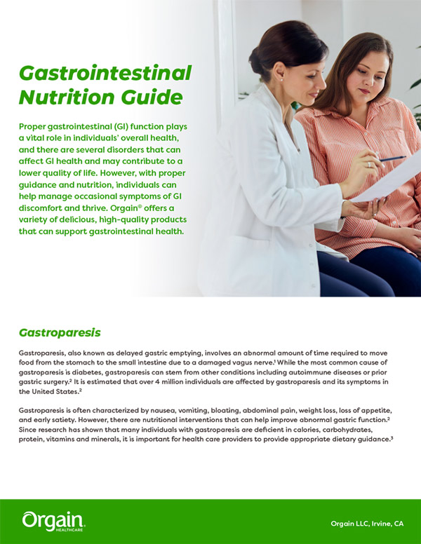 Gastrointestinal Nutrition Resources for Practitioners | Orgain Health ...